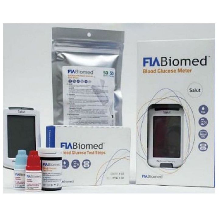 FIA Biomed Salut Blood Glucose Meter 50's Glucometer | Daraz.com.np
