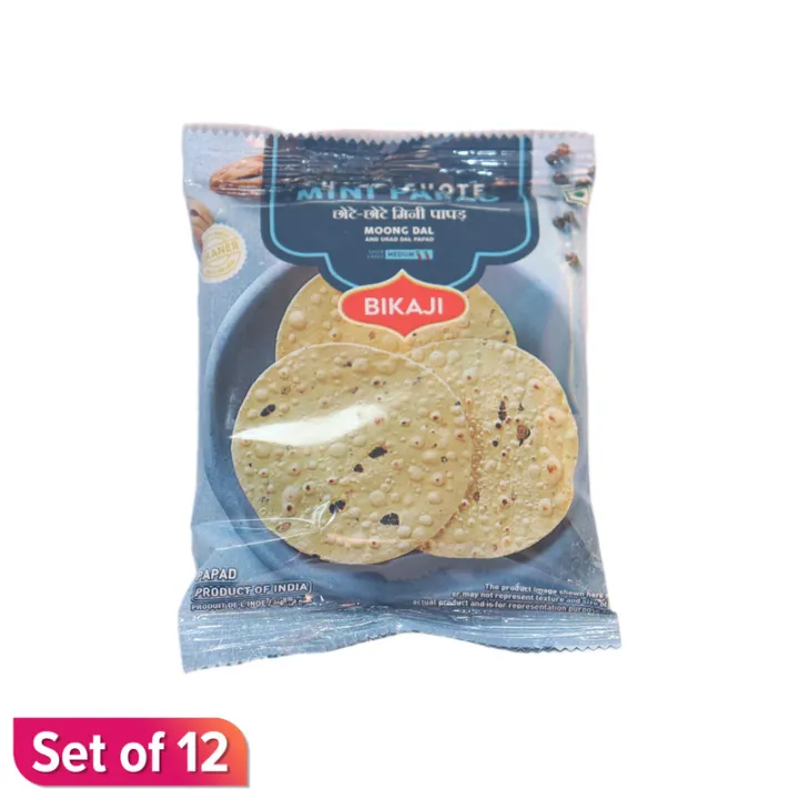 Bikaji Chote-Chote Mini Papad 200g - Set Of 12 | Daraz.com.np