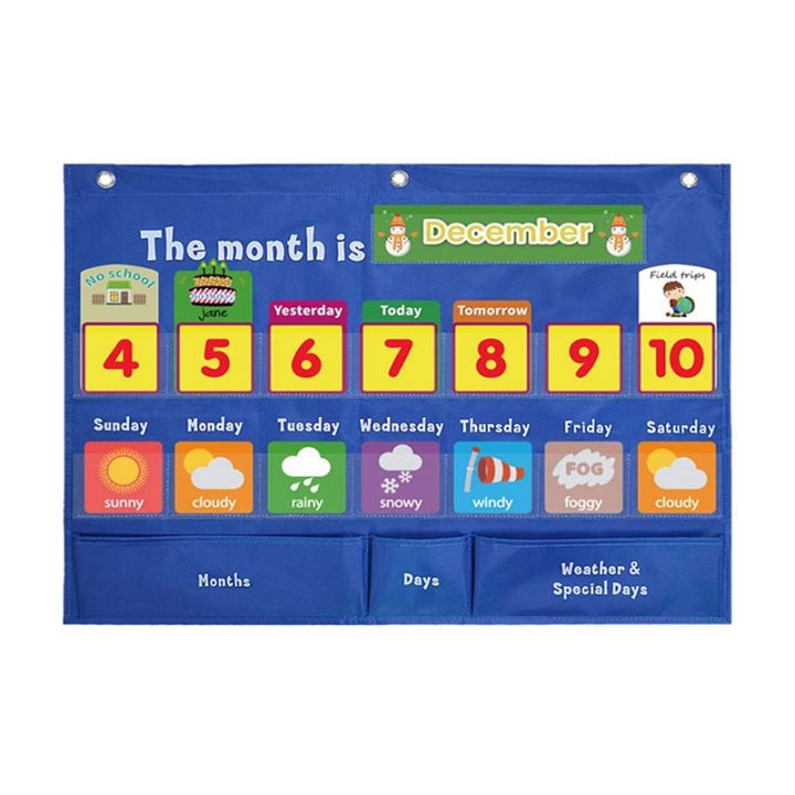 CGearuppt Kids Calendar First Weekly Calendar Children Date Weather ...