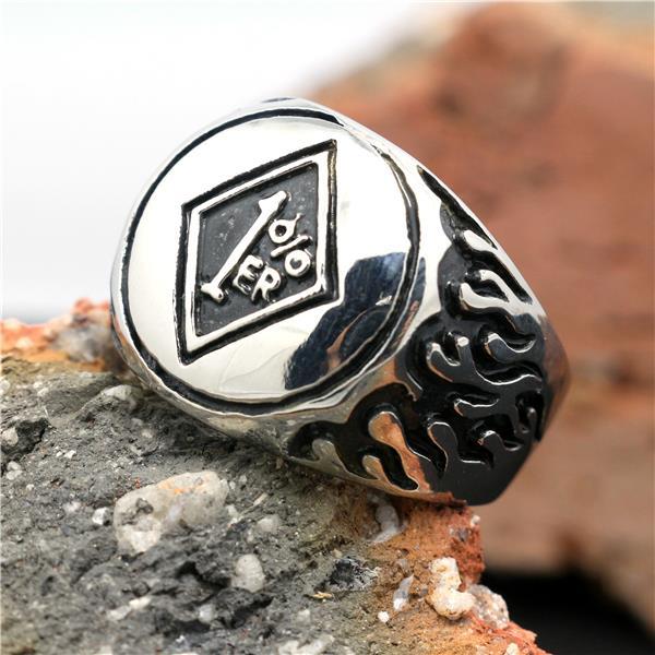 【Qian poem li Store】316L Stainless Steel Biker 1% er s Motorcycle Biker ...