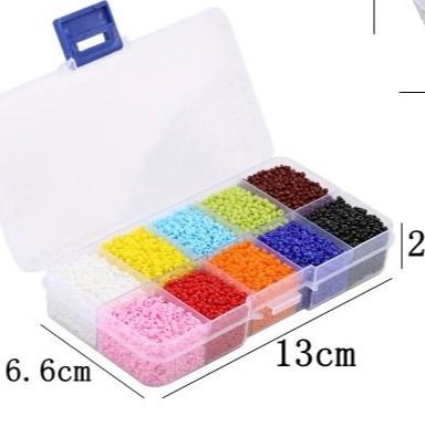 Glass Seed Beads 10 Colors Box Set For Jewelry Making 3MM. Pote For DIY ...