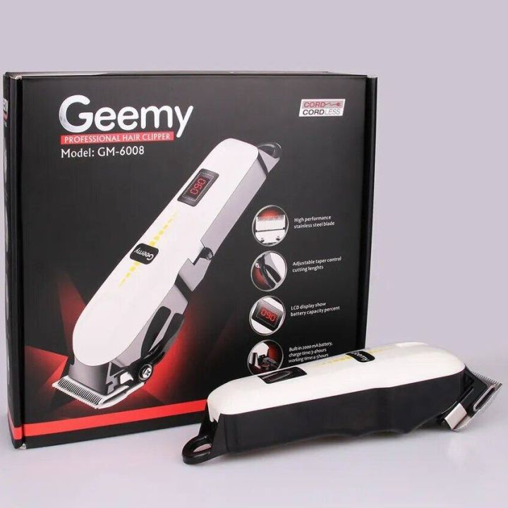 Geemy 6008 Rechargeable Professional Hair Clipper Trimmer/ Shaver Hair ...
