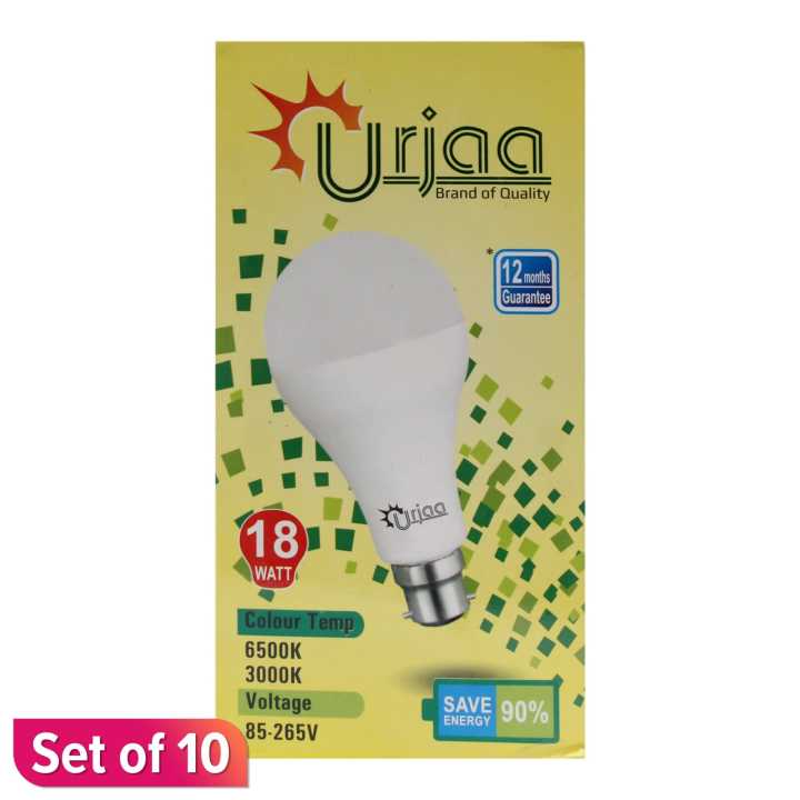 Urja LED Bulb 18 Watt E27 White Light Set Of 10 | Daraz.com.np