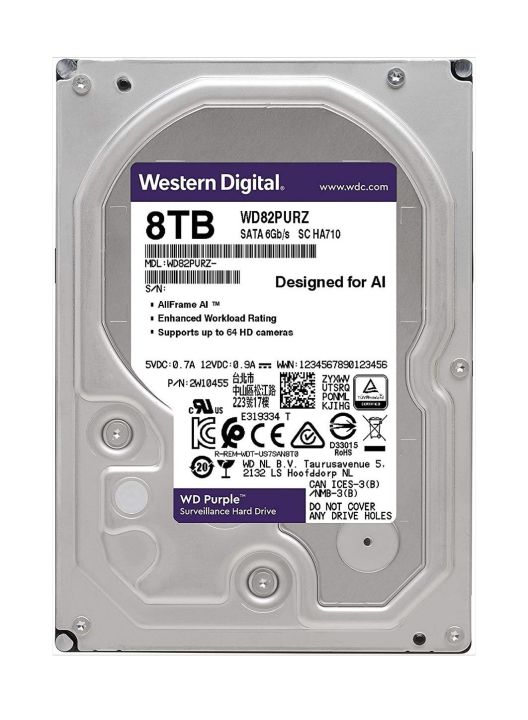 Western Digital WD Purple Surveillance Internal Hard Drive HDD - SATA 6 ...