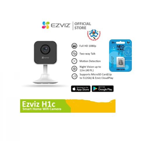 Ezviz H1C 1080P Indoor Smart Home 2MP Wi-Fi CCTV Camera With Magnetic ...