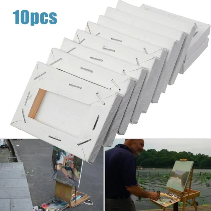 10pcs Small For Primed Oil Acrylic Paint Stretched Wooden Oil Paint ...