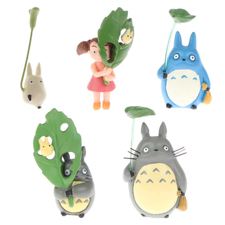 1Pc Totoro Figures Model Totoro Girl with Leaf Model Studio Ghibli ...