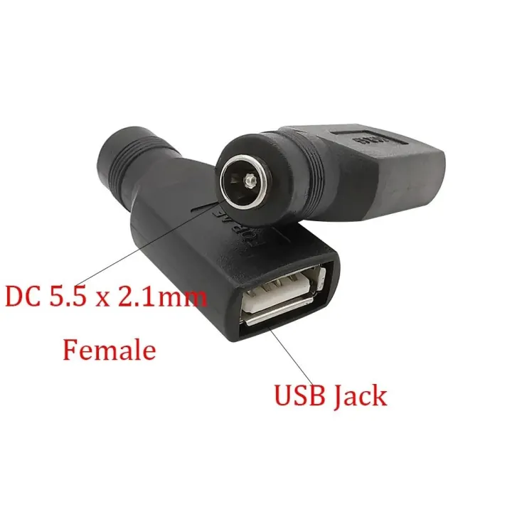 5V Black 5.5*2.1mm DC Power Adapter Female Charging Socket Conenctor ...