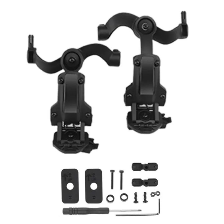 Headset Rail Mount Bracket Accessory Part 360° Rotation Headset Helmet ...
