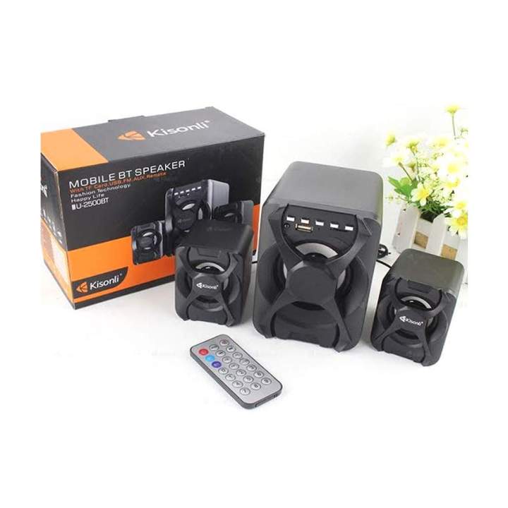 Kisonli U-2500 Bluetooth Usb 2.1 Portable Computer Speaker With Fm ...