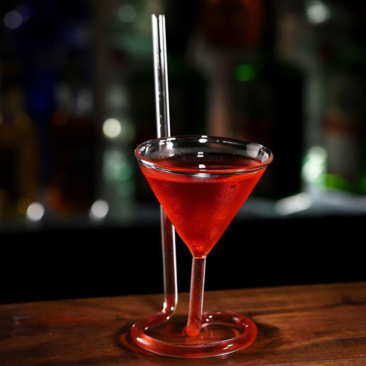 Creative Fun Spiral Cocktail Glass Revolving Martini Creative Long Tail ...