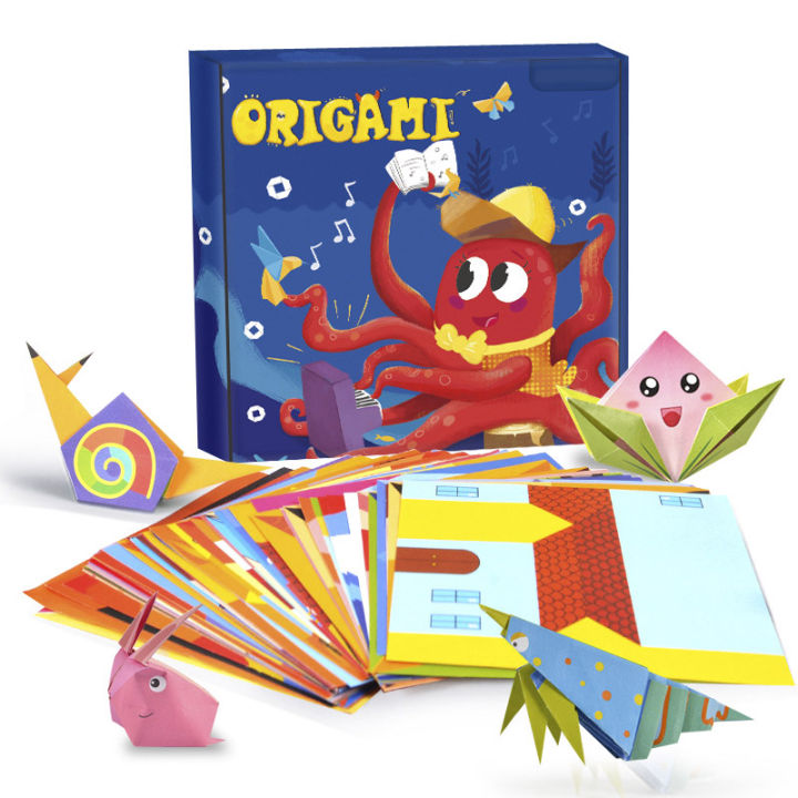 108 Pages 3D Cartoon Animal Origami DIY Handcraft Paper Kids Craft ...