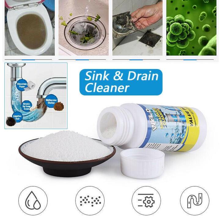 Pipe Cleaner Powder Clog Remover Drain Pipe Basin Cleaner Clogged ...