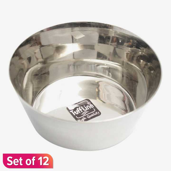 Steel Kachaura Tuffline Set Of 12 | Daraz.com.np
