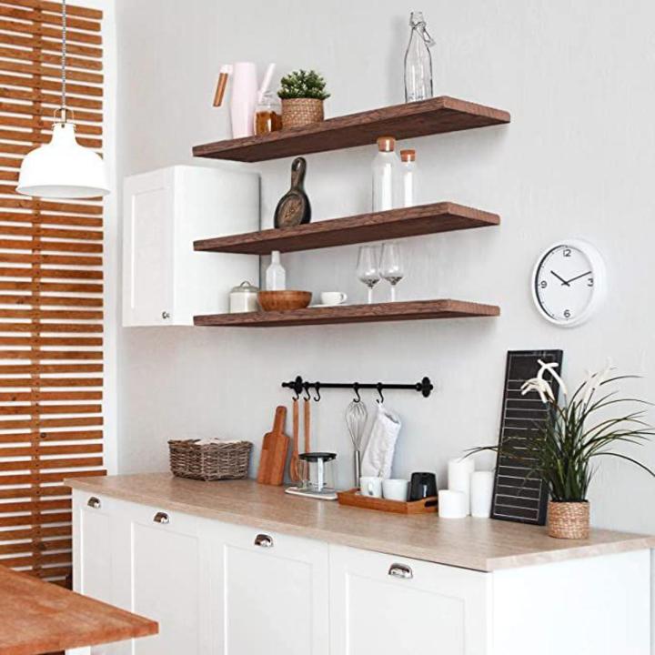 Qubix 3 Piece Floating Shelf Set of 3(16|20|24|30|/5 inches) wall ...