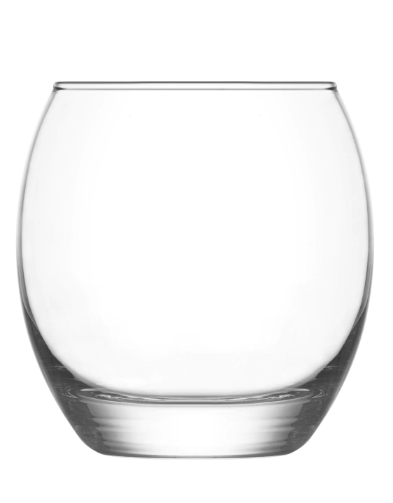LAV Empire Curved Whiskey Cocktail Glass For Liquor Mocktail Tea 405ml ...