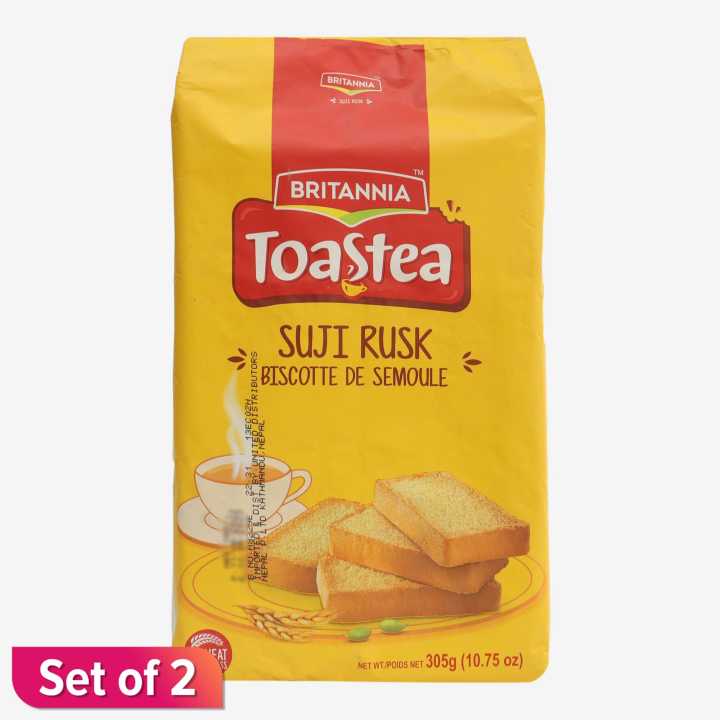Britannia Toasted Suji Rusk Biscotte De Semoule 700g (Pack Of 2 ...