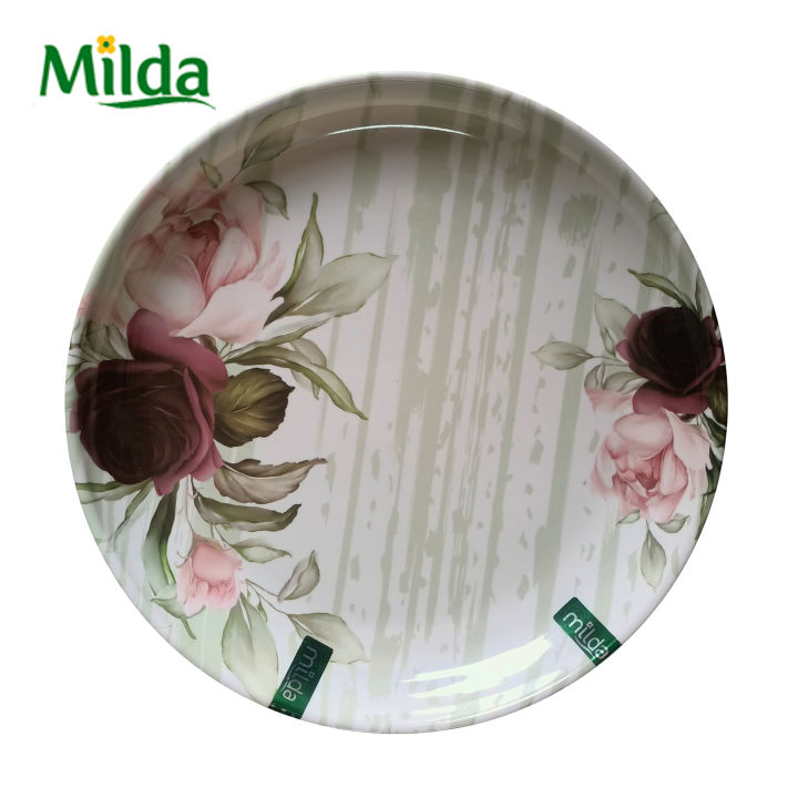 Milda Melamine Break Resistant Plate Family 7.5 inch 4mm Thick 12 ...