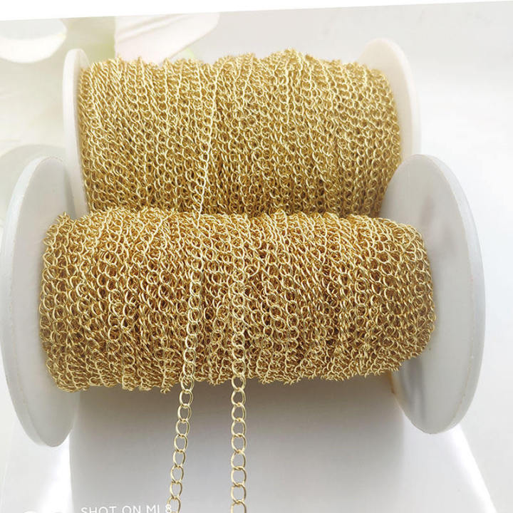 3 Meter Silver Gold Colored Loose Chains For Jewelry DIY Crafts ...