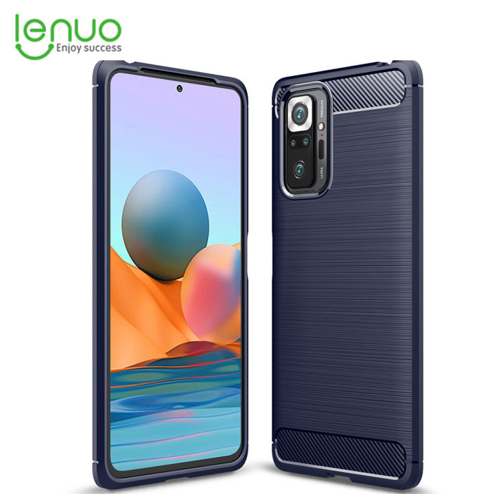 Lenuo for Xiaomi Redmi Note 10 Pro / Redmi Note 10 Pro Max Case Carbon ...