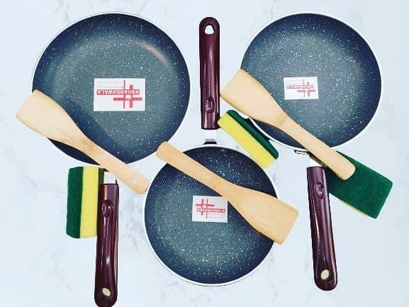 Super Non Stick Frying Pan Granite Coating 18cm | Daraz.com.np