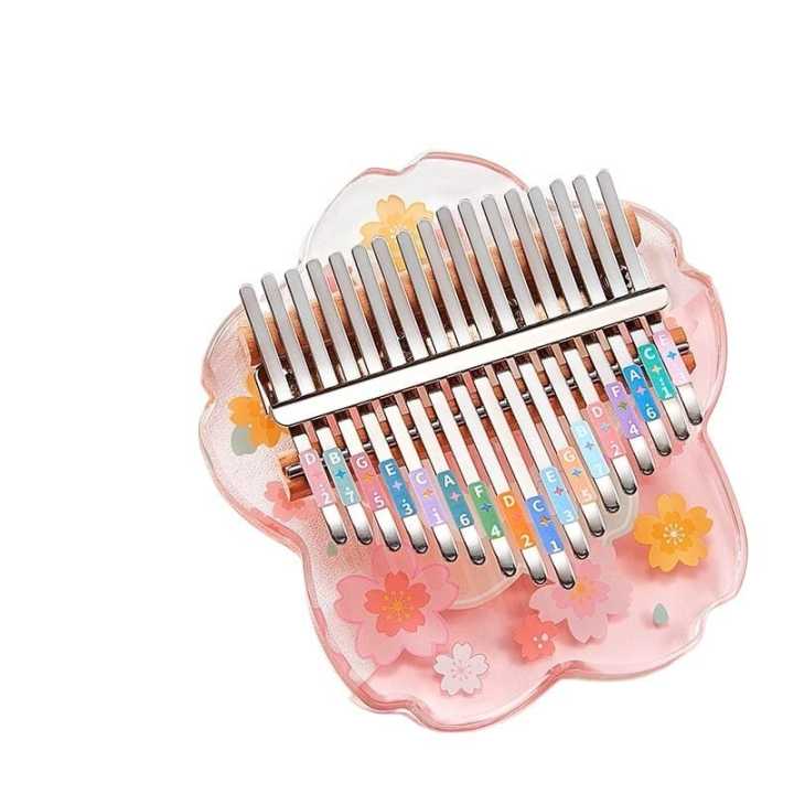 Crystal Transparent Thumb Kalimba Beginner 17 Tone Finger Piano ...