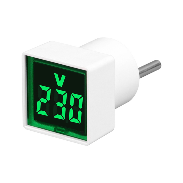Digital Voltmeter Square EU Plug Square Voltage Tester with LED Display ...