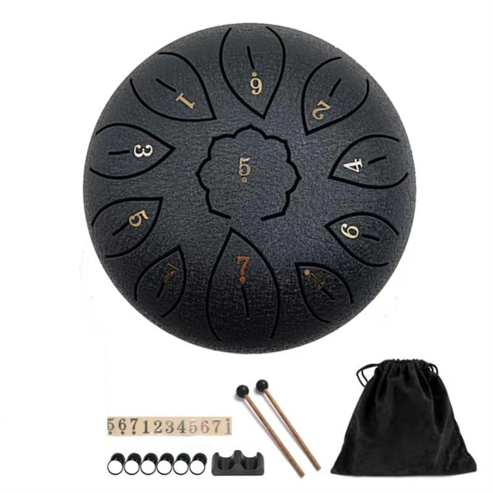 ARELENE Empty Drum 11-Tone Ethereal Drum C Key Steel Tongue Drum ...