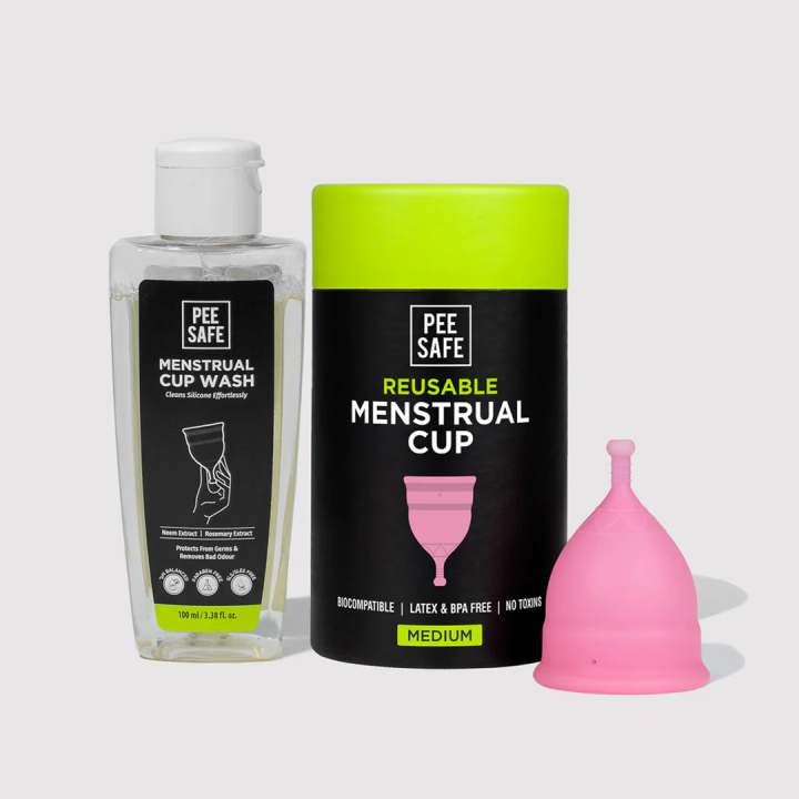 Pee Safe Menstrual Cup Medium + Menstrual Cup Wash - 100 ml | Daraz.com.np