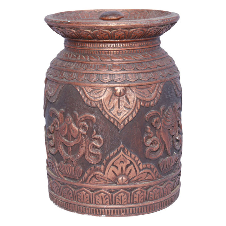 Copper Wooden Astamangal Theki 6.5" | Daraz.com.np