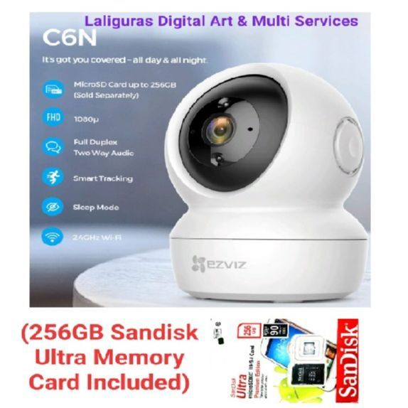 Hikvision Ezviz 2MP H6C Indoor Wireless/Wired CCTV Camera With SD Card ...