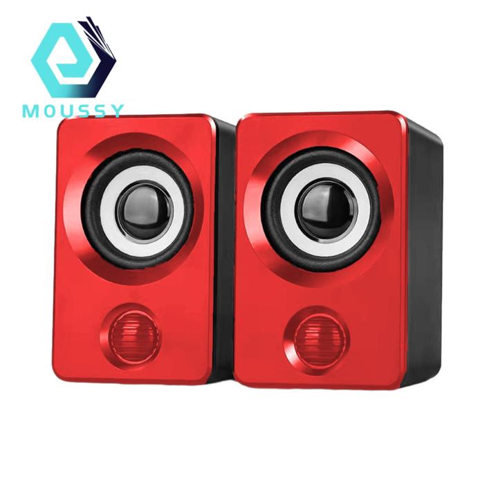 MOUSSY Stereo Sound Speaker Portable Mini Usb Computer Speaker with ...