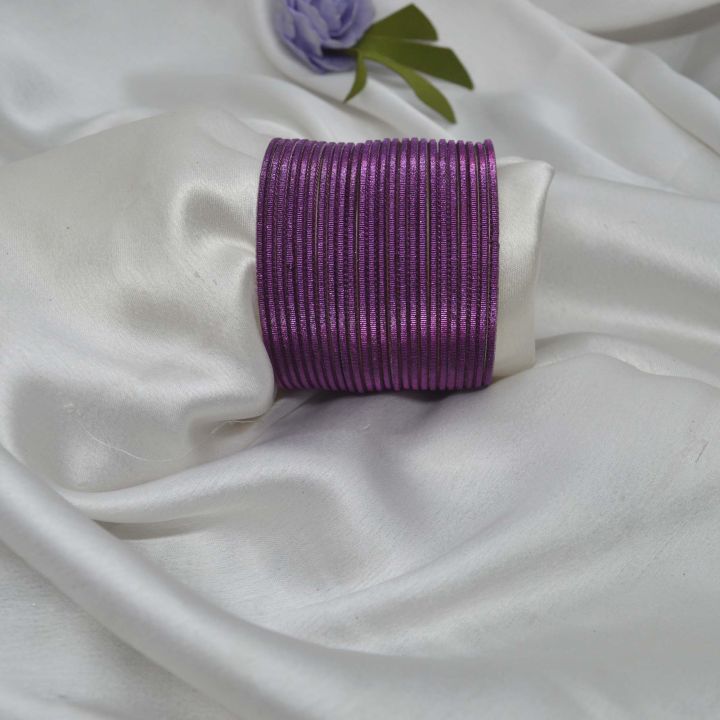Jewels of Nepal Purple Bangles / Chura / Churi For Women- 2 dozens ...