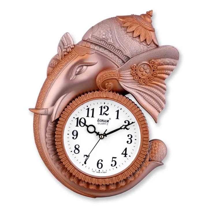 Sonam Quartz Designers Ganesh Vintage Design Analog Wall Clock-Model ...