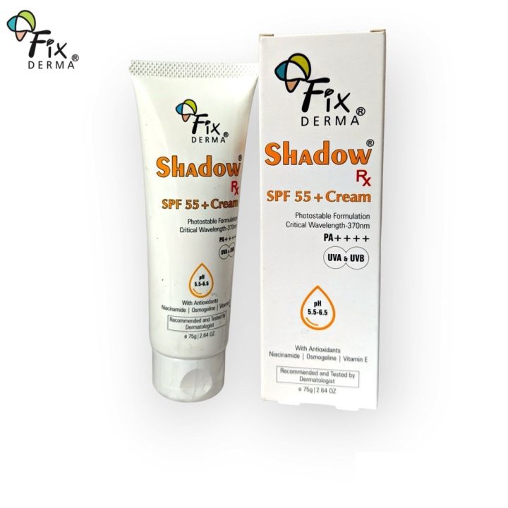 Fix Derma Shadow RX SPF 55+ Cream 75 gm | With Antioxidants Niacinamide ...
