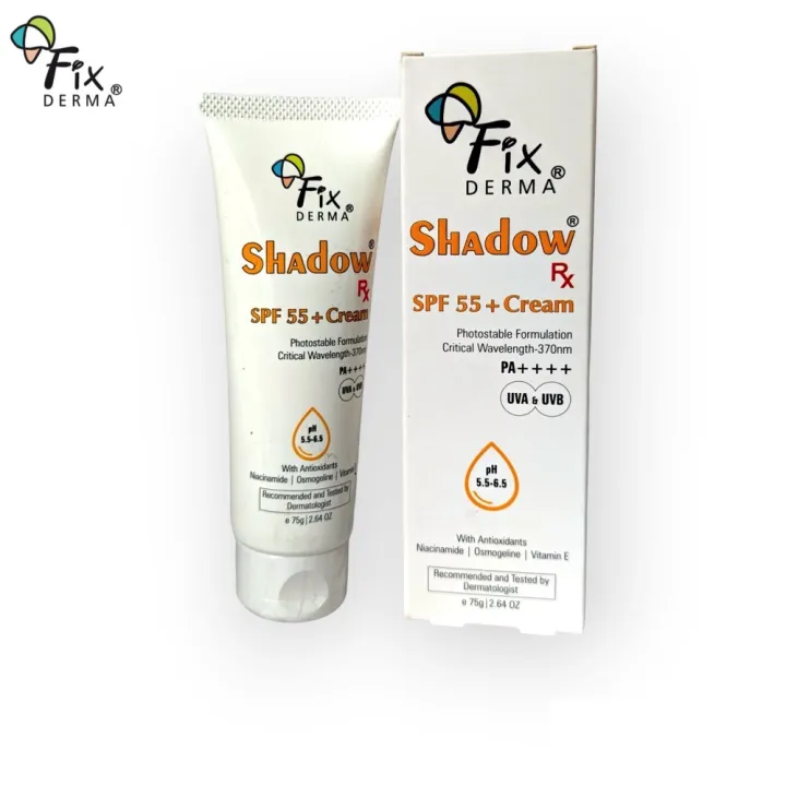 Fix Derma Shadow RX SPF 55+ Cream 75g With Antioxidants Niacinamide ...