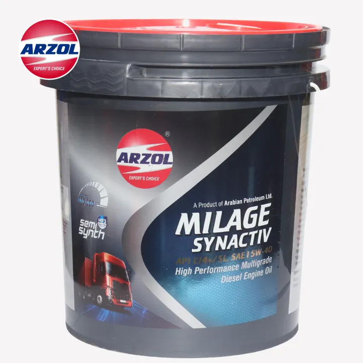 Lubricant Arzol Milage Synactiv 15W/40 (Api Ci-4 Plus) -15L | Daraz.com.np