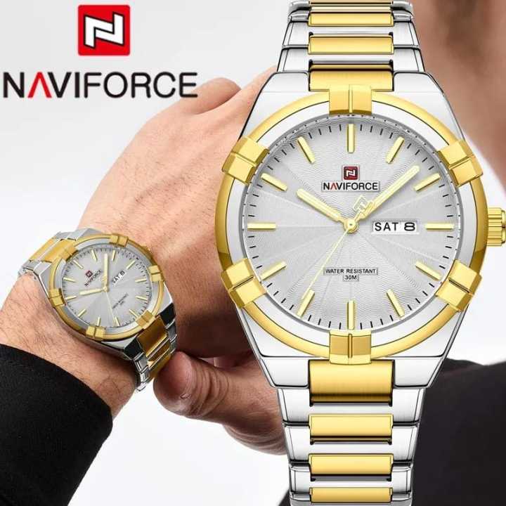 NaviForce NF9218 Simple Elegant Day Date Display Watch For Men | Daraz ...