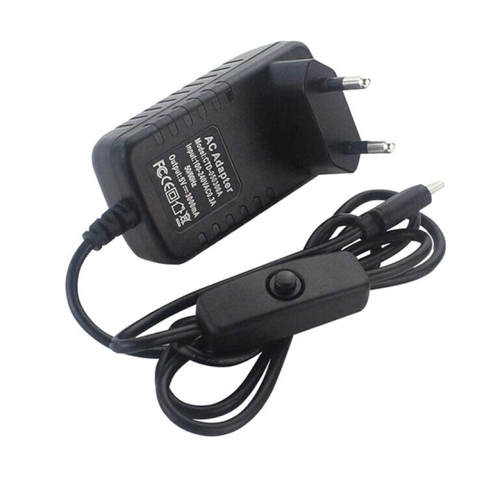 Raspberry Pi 5V 3A USB C Power Adapter On/Off Switch Power Supply USB ...