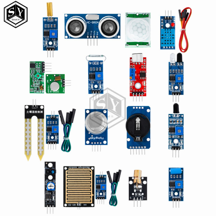 Raspberry pi 2 3 the sensor module package HC-SR04 501 DHT11 DS3231 KY ...