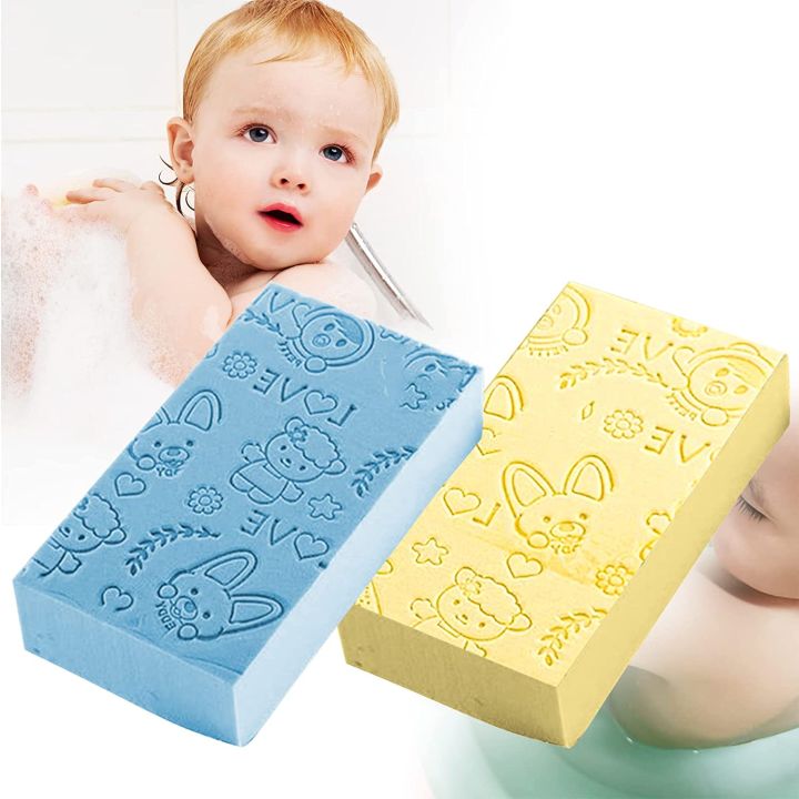 Mumlove Baby Bath Sponge With Scrubber For Soft Skin, Shower Scrubber ...