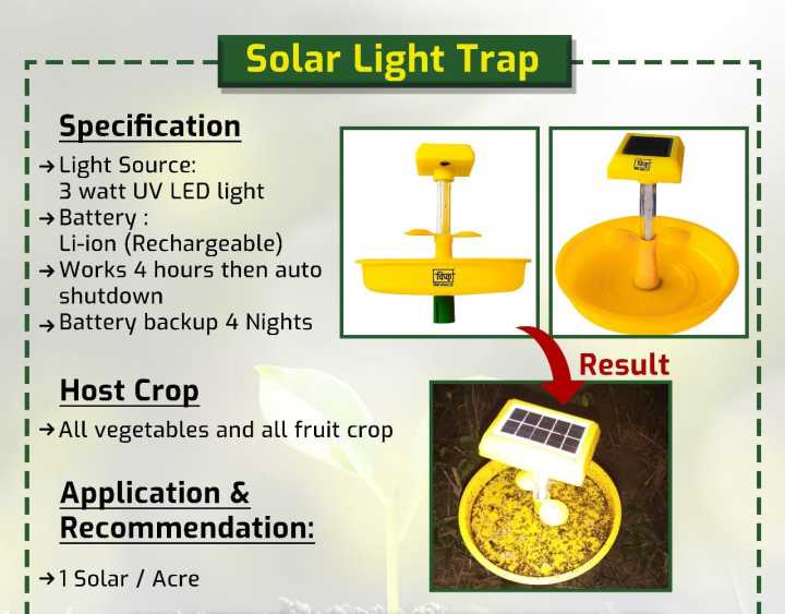 Light Trap | Mini Insect Solar Trap With Yellow And UV Blue Light For ...