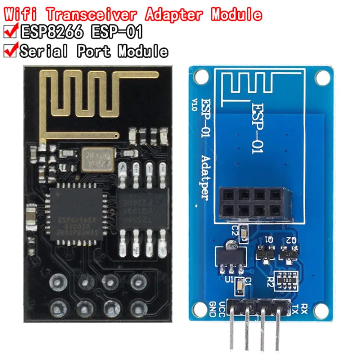 ESP8266 ESP-01 Serial WiFi Wireless Adapter Module 3.3V 5V Esp01 Breakout Adapters Compatible ...