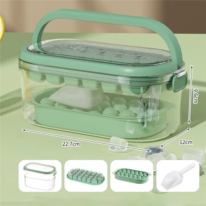 Ice Box Press Silicone Ice Tray Ice Ball Plastic Portable Ice Box ...