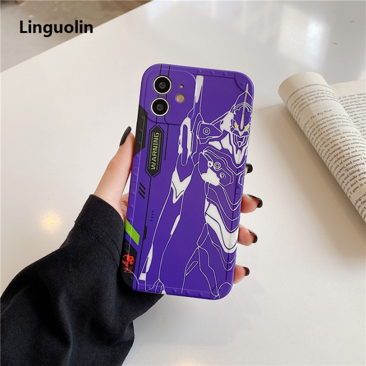 Linguolin New Evangelion Phone Case Anime Eva 01 02 for Iphone 12/11 ...