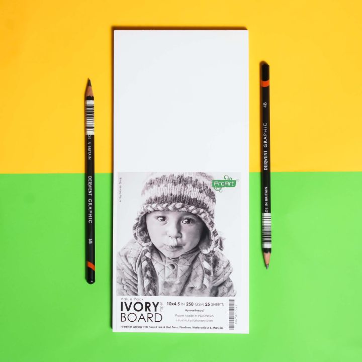 ProArt Ivory Board Paper, Value Pack- 10x4.5 Inches (Pack Of 25 Sheets ...
