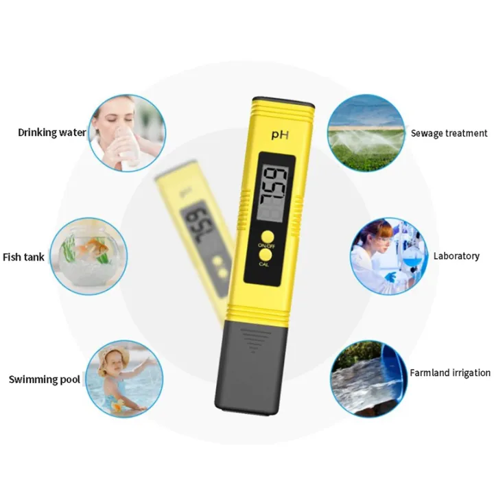 Digital PH Meter High Precision LCD Aquarium Water Acid PH Tester Pool ...