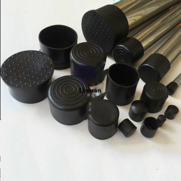 Linman 6-60mm Black Pvc Foot Pads Table Chair Leg Caps Non-Sli p Feet ...