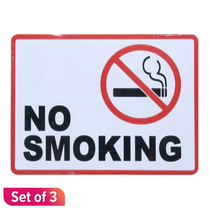 Self Adhesive NO SMOKING Door Sign for Office / Restaurant / Hotel and ...