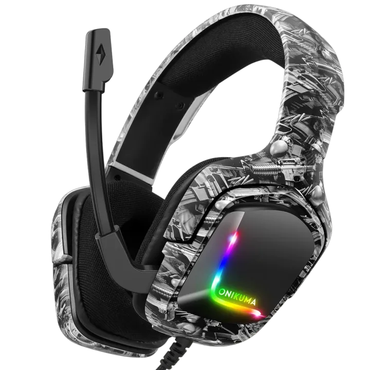 ONIKUMA K20 Professional Wired Gaming Headsets With Microphone &RGB ...
